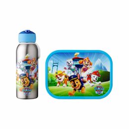 Lunchbox Mepal "Brotdose + Thermoflasche Campus 2er Set", blau (paw patrol pups), B:2cm H:2cm L:2cm, Kunststoff, Lebensmittelaufbewahrungsbeh&auml;lter, Lunchbox