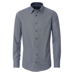 Langarmhemd Casamoda "Casamoda Freizeithemd Print", Herren, Gr. XXL, Normalgr&ouml;&szlig;en, blau (hellblau), 100% Baumwolle, bedruckt, comfort fit, Hemden
