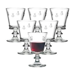 Wei&szlig;weinglas LA ROCH&Egrave;RE FRANCE "Weingl&auml;ser Biene Abeille 240 ml 6er Set transparent", bunt (transparent), 6 tlg., Glas, Trinkgef&auml;&szlig;e, Wei&szlig;weinglas