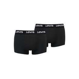 Levi's Boxershorts LEVI'S "Boxershort Repeat Logo Trunk 2P 2er Pack", Herren, Gr. L, schwarz, Obermaterial: 95% Baumwolle CO. 5% Elasthan EL., Unterhosen