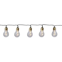 LED-Lichterkette "Glow", transparent, Dioden 10 Stk. Flammen 5 Stk., Kabell&auml;nge 0,5m x Gesamtl&auml;nge 1m, Parforce Traditional Hunting, Lichterketten, ca.100 cm L&auml;nge, Batterie, Timer, Vierfarb-Karton