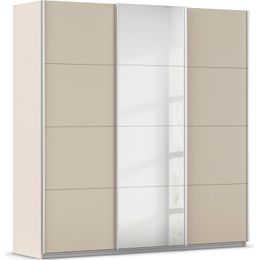 Schwebet&uuml;renschrank OTTO HOME "Kleiderschrank Schrank Schlafzimmerschrank Garderobe AGORDO", beige (champagner), griffleisten alufarbig, B:203cm H:210cm T:62cm, Holzwerkstoff, Schr&auml;nke, Schwebet&uuml;renschrank, Top Innenausstattung, in 4 Breiten und 2 H&ouml;hen MADE IN GERMANY