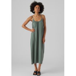 V&eacute;ro Moda Maxikleid VERO MODA "VMLUNA SINGLET ANKLE DRESS NOOS", Damen, Gr. L, N-Gr, gr&uuml;n (laurel wreath), Jersey, Obermaterial: 60% Baumwolle, 40% Polyester, unifarben, normal lang, Rundhals, Kleider Maxikleid, Baumwollmischung, regular fit