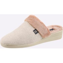 Pantoffel CLASSIC, Damen, Gr. 36, beige (rosenholz), Polyester, Schuhe