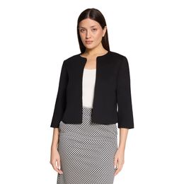 Jackenblazer Betty Barclay "Damen mit 3/4 Arm", Damen, Gr. 44, schwarz, Jersey, Obermaterial: 53% Viskose, 42% Polyamid, 5% Elasthan. Futter: 100% Polyester, Basic, gerade normal, Rundhals, Blazer