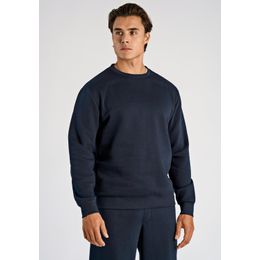 Sweatshirt LINDBERGH "Sweatshirt Relaxed Fit", Herren, Gr. L, blau (navy), Obermaterial: 60% Baumwolle, 40% Polyester, l&auml;ssig geschnitten, Sweatshirts Sweatshirt