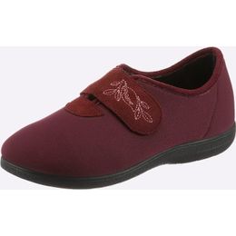 Waldl&auml;ufer Hausschuh WALDL&Auml;UFER, Damen, Gr. 36, rot (bordeaux), Textil, Schuhe Hausschuh