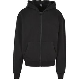 Funktions-Kapuzensweatjacke Urban Classics "Urban Classics Herren Ultra Heavy Zip Hoody", Herren, Gr. L, schwarz, 100% Baumwolle, unifarben, Sweatjacken