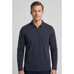 Langarmshirt Fynch-Hatton, Herren, Gr. L, navy, Web, Obermaterial: 100% Baumwolle, unifarben, normal h&uuml;ftbedeckend, Rundhals, Shirts Langarmshirt, normale Passform, mit Zipper, mit Hemdkragen, h&uuml;ftbedeckende L&auml;nge