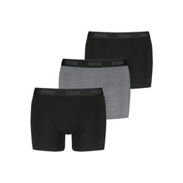 Boxershorts Puma "Boxershort Boxer 3P 3er Pack", Herren, Gr. L, bunt (schwarz, grau), Obermaterial: 95% Baumwolle CO. 5% Elasthan EL., Unterhosen