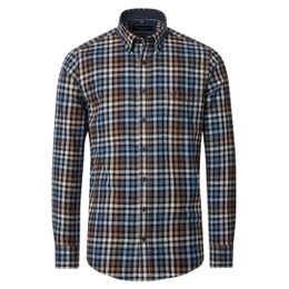 Langarmhemd Casamoda "Casamoda Freizeithemd kariert", Herren, Gr. L, Normalgr&ouml;&szlig;en, blau (dunkelblau), 100% Baumwolle, kariert, comfort fit, Hemden