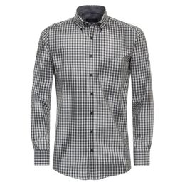 Langarmhemd Casamoda "Casamoda Freizeithemd kariert", Herren, Gr. L, Normalgr&ouml;&szlig;en, gr&uuml;n (olive), 100% Baumwolle, kariert, comfort fit, Hemden