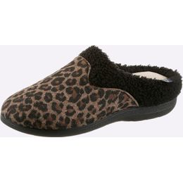 Pantoffel Inspirationen, Damen, Gr. 36, beige, gemustert, Textil, Schuhe