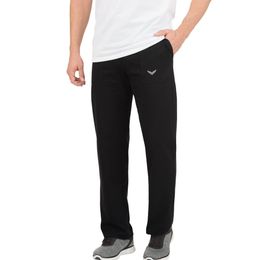 Jerseyhose TRIGEMA "TRIGEMA Hose DELUXE Baumwolle", Herren, Gr. S, Normalgr&ouml;&szlig;en, schwarz, Single Jersey, 100% Baumwolle, Hosen Jerseyhose