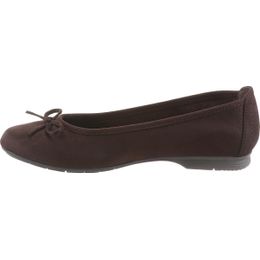 Jana Damen Ballerina f&uuml;r kr&auml;ftige F&uuml;&szlig;e schoko, Gr&ouml;&szlig;e 36