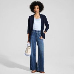 LANDS' END Starfish Knit-Jeans mit weitem Bein, Damen,  Blau, Baumwoll-Mischung/Polyester-Mischung, by Lands' End