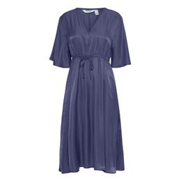 Midikleid B.Young "Casual BYITILDA", Damen, Gr. 36, N-Gr, blau (crown blau), Obermaterial: 61% Viskose CV. 39% Polyester PES., Kleider Midikleid