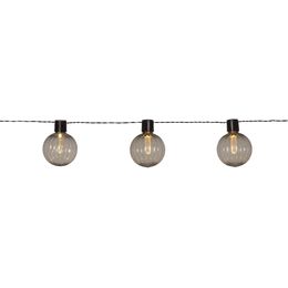 LED-Lichterkette "Archy", schwarz (transparent), Dioden 10 Stk. Flammen 10 Stk., Kabell&auml;nge 5m x Gesamtl&auml;nge 3,6m, Parforce Traditional Hunting, Lichterketten, 10 Kugeln aus PC mit &Oslash; 8 cm, 3,6 m L&auml;nge plus 5 m Zuleitung, IP44