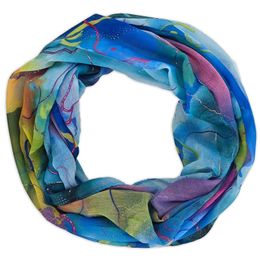 Loop styleBREAKER "Loop Aquarell Glow Metallic Akzente", Damen, blau (t&uuml;rkis, blau, lila), Obermaterial: 100% Viskose CV., Modisch, Modet&uuml;cher Loop