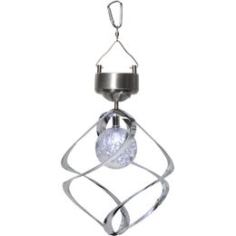 LED Solarleuchte "Solar-Windspiel Roma", silber, B:16cm H:35cm L:16cm T:16cm &Oslash;:16cm, Parforce Traditional Hunting, Leuchten, 1 LED mit wei&szlig;em Licht, D&auml;mmerungssensor