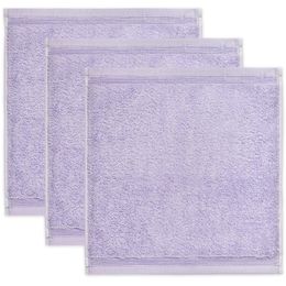 M&ouml;ve Seiftuch M&Ouml;VE "Superwuschel", lila, B:30cm L:30cm, Baumwolle, Waschlappen, Seiftuch Set mit Bord&uuml;re, 100% Premium Cotton Baumwolle, weich