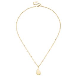 Kette mit Anh&auml;nger "Anh&auml;nger Tropfen, Silber 925", gold, Giorgio Martello MILANO, Halsketten, Damen, 45cm, Silber 925 (Sterlingsilber)