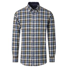 Langarmhemd Casamoda "Casamoda Freizeithemd kariert", Herren, Gr. XXL, Normalgr&ouml;&szlig;en, bunt (gr&uuml;n), 100% Baumwolle, kariert, comfort fit, Hemden