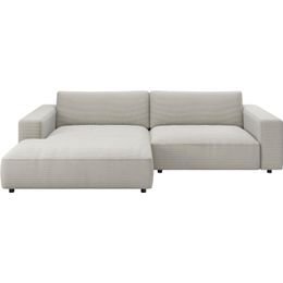 Ecksofa Musterring "MR LUCIA, Charakterstarker Lounge-Komfort von Musterring", light, grau, B:296cm H:81cm T:190cm, 88% Polyester, 12% Polyacryl, Sofas, Ecksofa, XXL-Longchair, erstklassige Kammerkissen & zeitloser Look