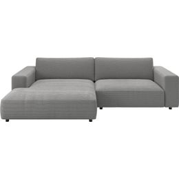 Ecksofa Musterring "MR LUCIA, Charakterstarker Lounge-Komfort von Musterring", grau, B:296cm H:81cm T:190cm, 95% Polyester, 5% Nylon, Sofas, Ecksofa, XXL-Longchair, erstklassige Kammerkissen & zeitloser Look