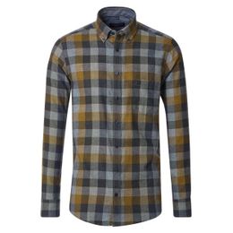 Langarmhemd Casamoda "Casamoda Freizeithemd kariert", Herren, Gr. XXL, Normalgr&ouml;&szlig;en, blau (gr&uuml;nblau 300), 100% Baumwolle, kariert, l&auml;ssig geschnitten, Hemden