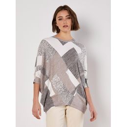 Strickpullover Apricot "Pullover", Damen, Gr. M (38), braun, Strick, Obermaterial: 70% Polyester PES. 20% Baumwolle CO. 10% Elasthan EL., gemustert, normal, Pullover Strickpullover, mit abgerundetem Saum
