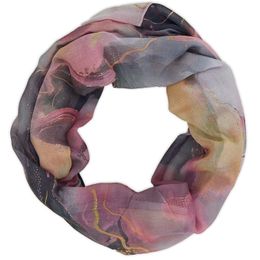 Loop styleBREAKER "Loop Aquarell Glow Metallic Akzente", Damen, rosa (rose, grau), Obermaterial: 100% Viskose CV., Modisch, Modet&uuml;cher Loop