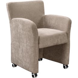 Sessel exxpo - SOFA FASHION "Intenso, Loungesessel, modern", beige, B:66cm H:85cm T:48cm, Zusammensetzung: Polyester 100%, Sessel, Sessel, hohe Bodenfreiheit, frei im Raum stellbar, hoher Sitzkomfort
