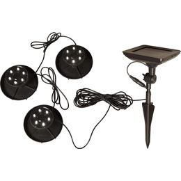 LED Solarleuchte "Solar-Dekoration Wasserlicht", schwarz, B:600cm H:7cm L:600cm T:10cm, Parforce Traditional Hunting, Leuchten, D&auml;mmerungssensor, 3er-Set, Unterwassereinsatz bis max 1m