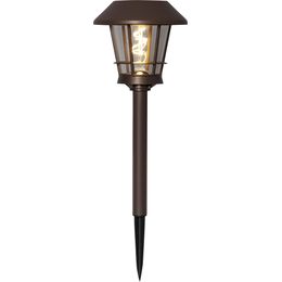 LED Solarleuchte "Solar-Wegleuchte Fergus", braun, B:15cm H:35cm L:15cm T:15cm &Oslash;:15cm, Parforce Traditional Hunting, Leuchten, Spiral-Filament-LED, 3000 K, D&auml;mmerungssensor