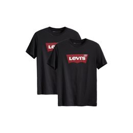 Levi's T-Shirt LEVI'S "T-Shirt Graphic Set-In Neck 2er Pack", Herren, Gr. XXL, schwarz, Obermaterial: 100% Baumwolle CO., Shirts T-Shirt