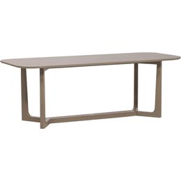 Esstisch Woood "Ferion mit Massivmangoholz und modernem form B 240 x T 90 x H 76 cm", mud, B:240cm H:76cm T:90cm, Tische, Esstisch, Tragkraft 100 kg, einfach zu montieren, sichtbare Maserung