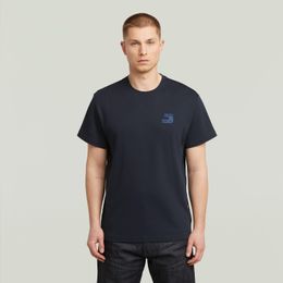 G-Star Raw T-Shirt G-STAR "Chest Logo", Herren, Gr. XXL, blau (salute), Jersey, Obermaterial: 100% Baumwolle, unifarben, regular fit, Rundhals, abgesteppte Kante, Shirts T-Shirt, Rundhals, Regular Fit
