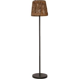 LED Solarleuchte "Solarlampe Cesta", braun, B:28cm H:127cm L:28cm T:28cm &Oslash;:28cm, Parforce Traditional Hunting, Leuchten, D&auml;mmerungssensor, synthetische Rattan-Optik