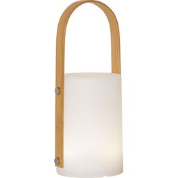 LED Laterne "Laterne Lisa", wei&szlig;, B:12cm H:26cm L:12cm T:10cm, Parforce Traditional Hunting, Leuchten, RGB+W-Licht, USB-C-Ladung, tragbare Laternenform mit Holzgriff