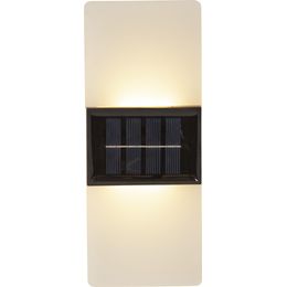 LED Solarleuchte "Solar Wandleuchte Wandy Frost", frosted, B:8cm H:20cm L:8cm T:3cm, Parforce Traditional Hunting, Leuchten, 2 Lichtfarben, frosted Oberfl&auml;che, D&auml;mmerungssensor