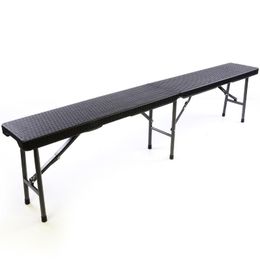 Gartentisch Vcm "Partybank Rattan-Optik", schwarz, Tische, Gartentisch