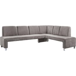 Eckbank exxpo - SOFA FASHION "Intenso, modern, 263/198 cm (B/T)", cappuccino, B:263cm H:92cm T:198cm, Zusammensetzung: PES 95%, NY 5%, Sitzb&auml;nke, Eckbank, hohe Bodenfreiheit, frei im Raum stellbar, hoher Sitzkomfort