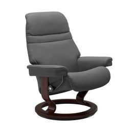 Relaxsessel stressless "Sunrise", grau (grau batick), B:75cm H:100cm T:73cm, Leder BATICK: BATICK ist ein leicht korrigiertes, durchgef&auml;rbtes und genarbtes M&ouml;belleder, bei dem die meisten Unebenheiten und Spuren in der Regel entfernt wurden.;Leder PALOMA: PALOMA ist ein durchgef&auml;rbtes Semianilin-M&ouml;belleder mit nat&uuml;rlicher Narbung.;ROHLEDER Stoff Q2 FARON: Ein fester zuverl&auml;ssiger Boucl&eacute; mit einem 