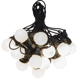 LED-Lichterkette "Circus Small", wei&szlig; (opal), Dioden 100 Stk. Flammen 20 Stk., Kabell&auml;nge 5m x Gesamtl&auml;nge 8,55m, Parforce Traditional Hunting, Lichterketten, ca.11,5x5 cm, ca. 8,55 m L&auml;nge, mit Trafo, outdoor, Vierfarb-Karton