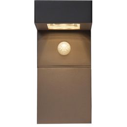 LED Solarleuchte "Solar-Wandleuchte Vici", braun (schwarz), B:9cm H:20cm L:9cm T:20cm, Parforce Traditional Hunting, Leuchten, Bewegungs- und D&auml;mmerungssensor, bis zu 300 lm f&uuml;r 25 Sekunden
