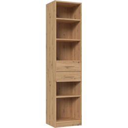 Standregal wimex "Marburg", braun (artisan eiche nachbildung), B:48cm H:198cm T:40cm, Holzwerkstoff, Regale, Standregal