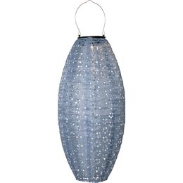LED Solarleuchte "Solar Dekoration Festa", blau, B:20cm H:40cm L:20cm T:20cm &Oslash;:20cm, Parforce Traditional Hunting, Leuchten, Solar, D&auml;mmerungssensor, Lochmuster mit Schatteneffekt