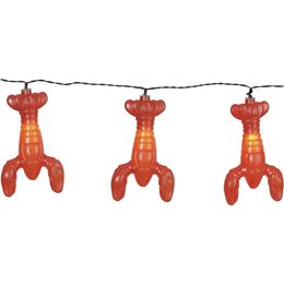 LED-Lichterkette "Crayfish Party", orange, Dioden 8 Stk. Flammen 8 Stk., Kabell&auml;nge 0,5m x Gesamtl&auml;nge 2,1m, Parforce Traditional Hunting, Lichterketten, Batterie, Timer, ca. 210x13 cm, outdoor, Vierfarb-Karton