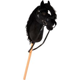 Steckenpferd Small Foot "Hobby Horse Eddie", schwarz, Steckenpferde, KinderB:13cm H:79cm T:28cm, Holz, Kunststoff, Metall, inkl. Halfter, Trense & F&uuml;hrstrick, B:13cm H:79cm T:28cm